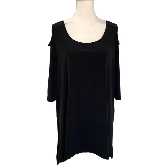 CLARA SUNWOO | Tops | Clara Sunwoo Blouse Womens Plus X Black Cold ...